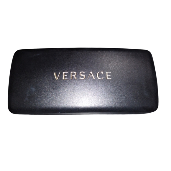 Versace | Accessories | Versace Black Case With Gold Logo | Poshmark